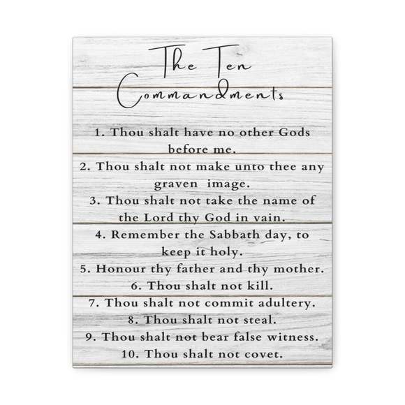 Express Your Love Gifts | Art | Scripture Sign Ten Commandments White ...